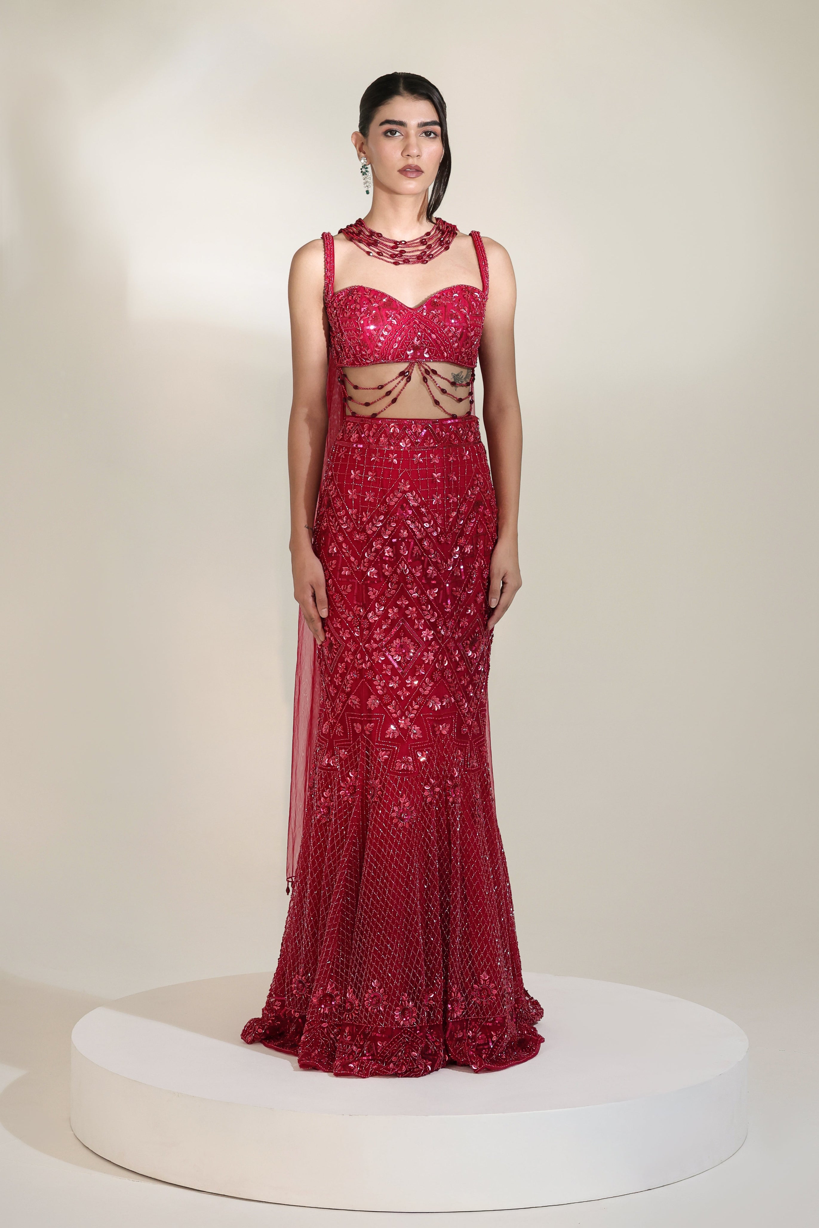 MAJESTY MERMAID LEHENGA SET – LIBAS CAFE by NIDHI & ASHISH